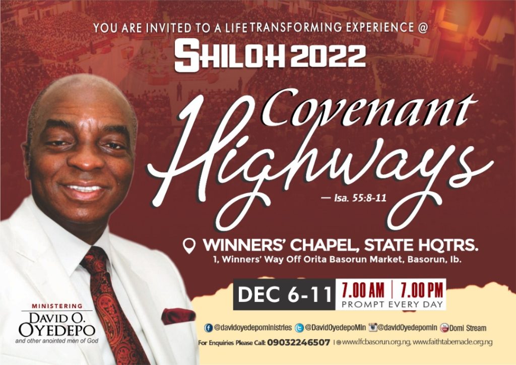 SHILOH 2022 FLYER – Living Faith Church Eleyele, Ibadan